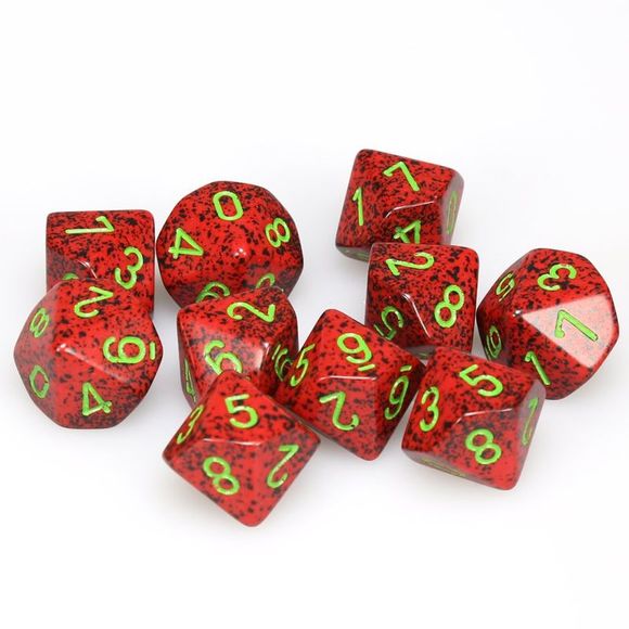 Chessex | Games | Chessex Speckled Strawberry D Dice Set 10 | Poshmark